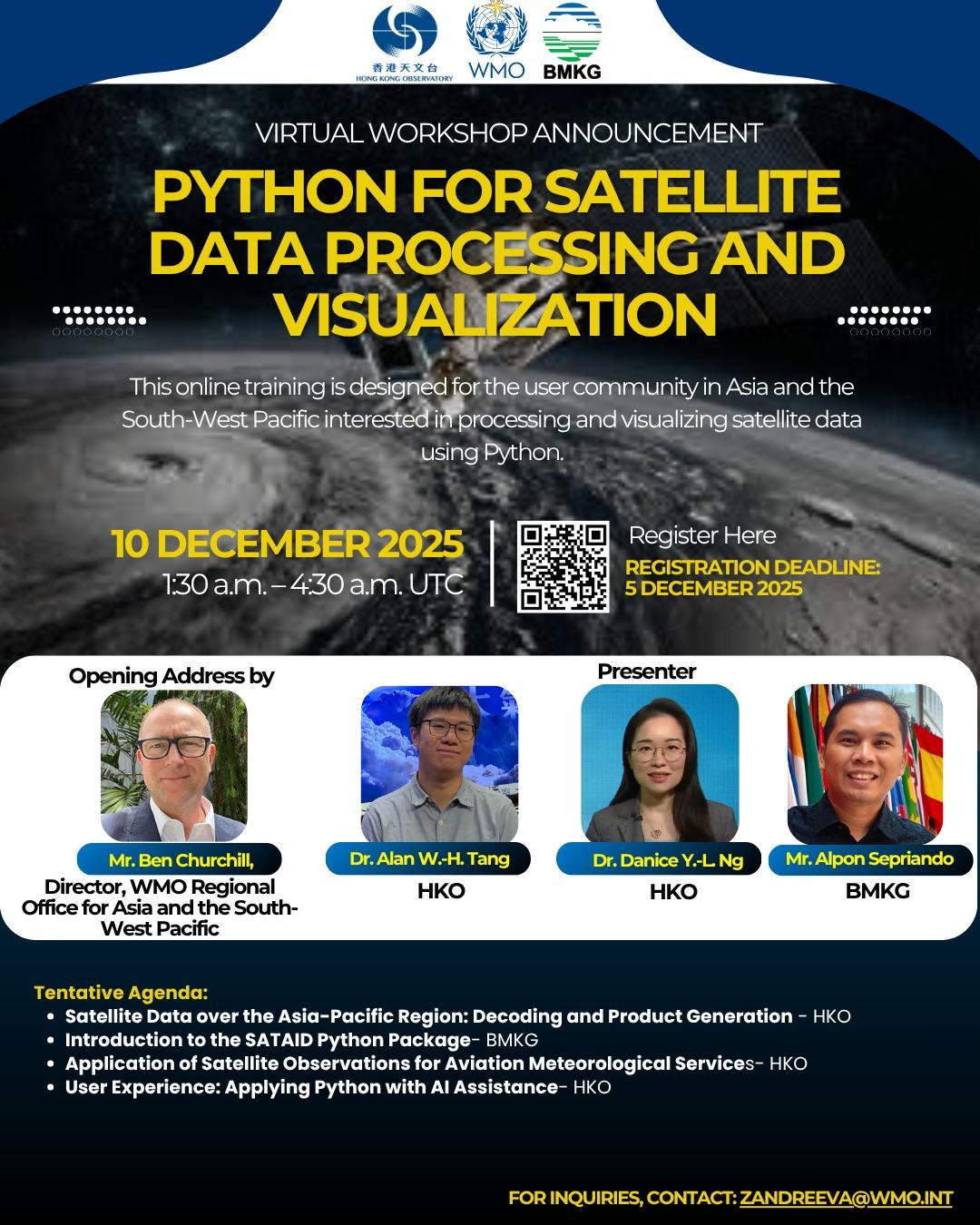 Virtual workshop on Python for Satellite Data Processing and Visualization